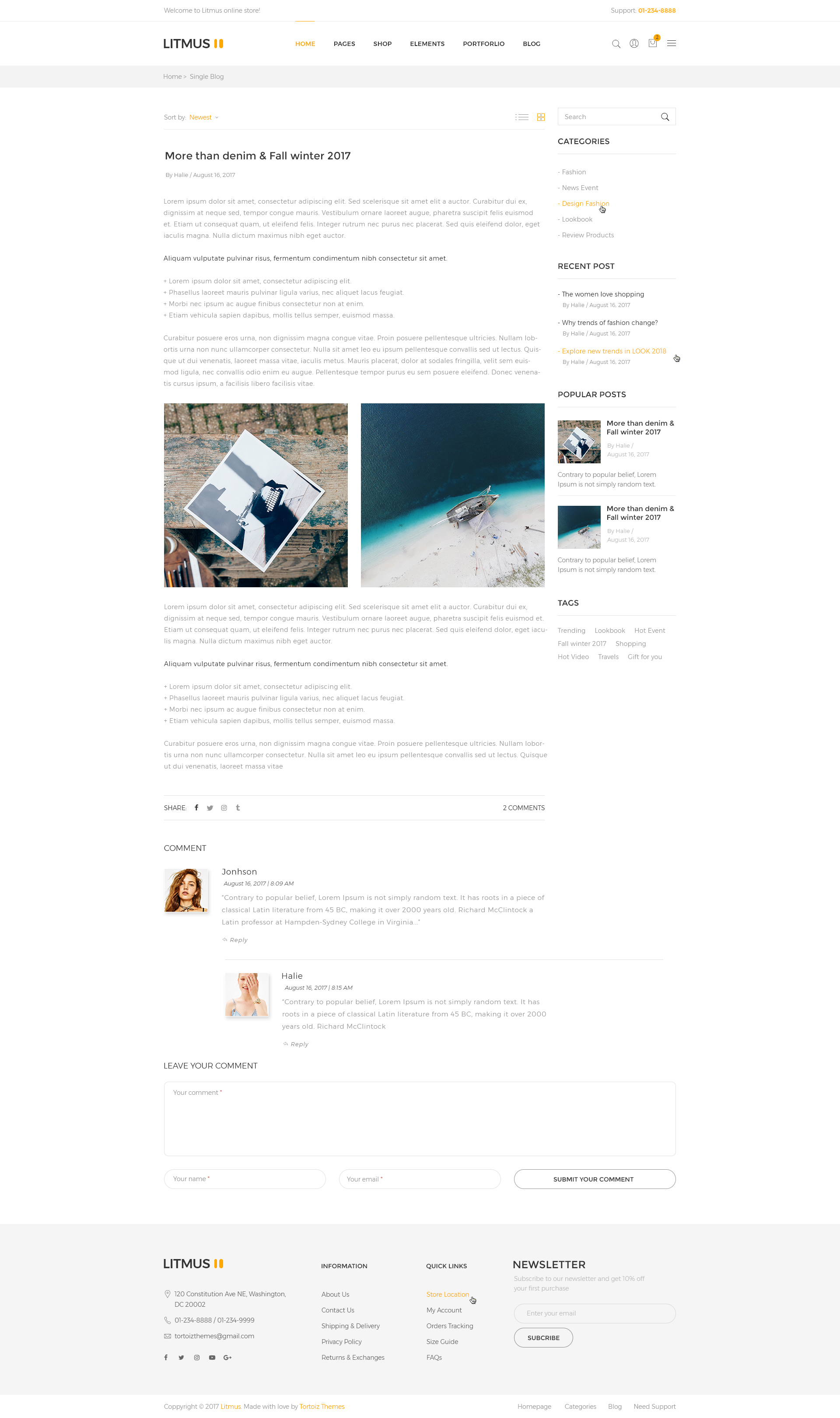 Litmus - Clean & Creative Multipurpose PSD Template by tortoizthemes